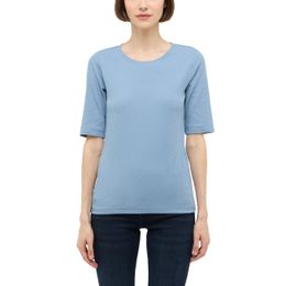 Mustang Damen 3/4-Arm-Shirt "Damen Style Avery", blau, Gr. L, 95% Baumwolle, 5% Elasthan, Shirts