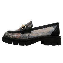 DOGO Damen Loafer "Cindy Loafer The Model Book Of Calligraphy Damen Halbschuhe", Gr. 39, bunt, Lederimitat, Schuhe, Handgefertigt