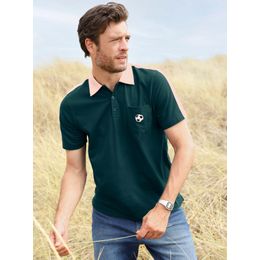 Catamaran Herren Kurzarmshirt "Kurzarm-Poloshirt", gr&uuml;n, Gr. 44, gemustert, gestreift, 100% Baumwolle, Shirts