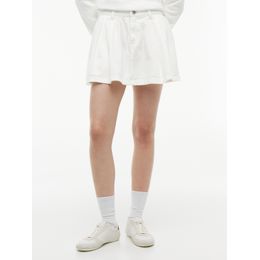 Tommy Jeans Damen Minirock "TJW TWILL FLARED MINI SKIRT", wei&szlig;, Gr. 31, unifarben, Twill, Obermaterial: 100% Baumwolle, R&ouml;cke, Baumwollmischung, in
