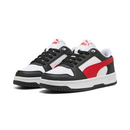 Puma M&auml;dchen Sneaker "REBOUND SLAM LO JR", Gr. 37, rot, Synthetik, Schuhe