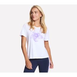 Skechers Damen T-Shirt "Women's T- Shirt", wei&szlig;, Gr. XXL, Obermaterial: 94% Baumwolle, 6% Elasthan, Shirts, aus Baumwolle und Elasthan, f&uuml;r
