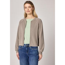 Street One Damen Cardigan, beige, Gr. 46, unifarben, Stoff, 46% Modal, 46% Polyester, 8% Elasthan, Strickjacken, aus elastischem Materialmix