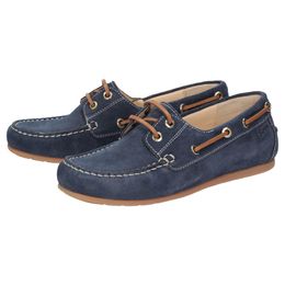 Sioux Damen Schn&uuml;rschuh "Simadesa-701", Gr. 39,5, blau, Obermaterial: 100% Kalbsveloursleder CAVL. 100% Gummi rubber., Schuhe