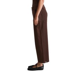 Marc O'Polo Damen Chinohose "aus Organic-Cotton-Lyocell-Stretch"burnt aubergine, Gr. XL, MARC O'POLO DENIM, unifarben, Twill, Obermaterial: 81% Baumwolle, 18%
