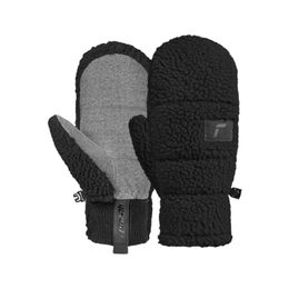 Reusch Damen F&auml;ustlinge "Bob Mitten", schwarz, Gr. 9, unifarben, 95% Polyester, 3% Polyacryl, 2% Lederimitat, Handschuhe, mit winddichter,