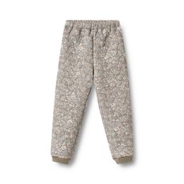 Wheat Jungen Stoffhose "Wheat Thermo Pants Alex"grau stone flowers, Gr. 116, unifarben, 100% Polyester (Recycelt), Hosen