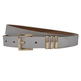 AnnaMatoni Damen Lederg&uuml;rtel "AnnaMatoni AnnaMatoni Damen Lederg&uuml;rtel mit goldfarbener", wei&szlig;, Gr. 90, 100% Leder, G&uuml;rtel