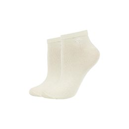 JOOP! JOOP Damen Sneakersocken "2er Pack", Gr. 35, beige, 60% Viskose, 20% Polyamid, 18% metallisierte Fasern, 2% Elasthan, uni, Socken, 2er Pack - aus