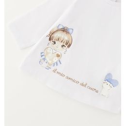 IDO M&auml;dchen T-Shirt "BABY GIRL SWEATER", wei&szlig;, Gr. 80, 100% Baumwolle, Shirts