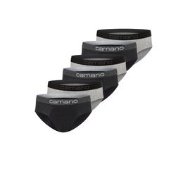 Camano Herren Slip "6er Pack", Gr. M, schwarz, 95% Baumwolle, 5% Elasthan, Unterhosen