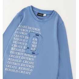 sarabanda Jungen Businessshirt "BABY BOY SWEATER", blau, Gr. 104, 100% Baumwolle, Shirts