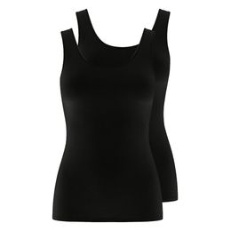 Nina von C. Damen Achseltop "2er Pack Damen Achseltop Secret", Gr. 44, schwarz, Obermaterial: 95% Polyamid PA. 5% Elasthan EL., Unterhemden
