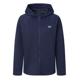 Lacoste Damen Sweatjacke "Lacoste SH0152 Sweatjacke Damen Bekleidung", blau, Gr. S, 71% Polyester, 25% Baumwolle, 4% Elasthan, Sweatjacken