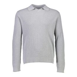 LINDBERGH Herren Strickpullover "Strickpullover Relaxed Fit", grau, Gr. XL, unifarben, Obermaterial: 60% Baumwolle, 40% Polyester, Pullover