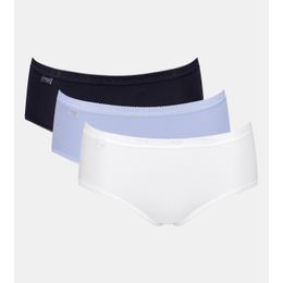 Sloggi Damen Midislip "Basic+ Midi", Gr. 44, bunt, Single Jersey, Obermaterial: 95% Baumwolle, 5% Elasthan, clean, unifarben, Unterhosen, perfekter