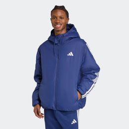 Herren Outdoorjacke "ESSENTIALS CLIMAWARM 3-STREIFEN INSULATED", blau, Gr. XL, adidas Sportswear, Obermaterial: 100% Polyester, Jacken