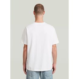 G-Star Raw G-STAR Herren T-Shirt "Applique Graphic T-Shirt", wei&szlig;, Gr. L, Obermaterial: 100% Baumwolle, Shirts