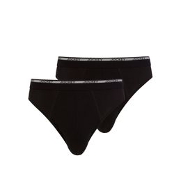 Jockey Herren Slip "Modern Classic", Gr. M, schwarz, Feinripp, Obermaterial: 100% Baumwolle, unifarben, Unterhosen, mittlere Bundh&ouml;he, ohne Eingriff
