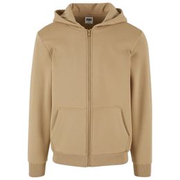 Urban Classics Herren Outdoorjacke "Urban Classics Herren Cozy Zip Hoody", beige, Gr. S, unifarben, 95% Baumwolle, 5% Elasthan, Jacken