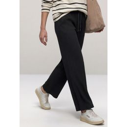 Street One Damen Jogginghose, schwarz, Gr. 36, unifarben, Web, Obermaterial: 59% Polyester, 40% Viskose, 1% Elasthan, Hosen, mit elastischem Bund