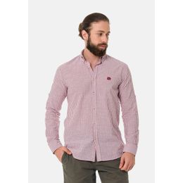 Cipo & Baxx CIPO & BAXX Herren Businesshemd "CH194", rosa, Gr. L, gestreift, 75% Baumwolle, 25% Leinen, Hemden, Baumwoll-Leinen Mix