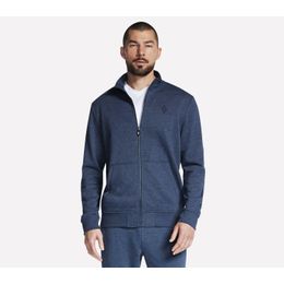 Skechers Herren Kapuzensweatjacke "THE HOODLESS HOODIE GOWALK EVERYWHE", blau, Gr. XXXL, Sweatware, Obermaterial: 54% Baumwolle, 46% Polyester,