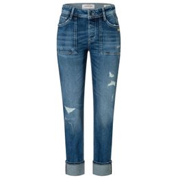 Gang Damen Boyfriend-Jeans "94NICA WORKER"destroy denim, Gr. 34, unifarben, 90% Baumwolle, 2% Elasthan, 8% Polyester, Jeans, im 5-Pocket-Style