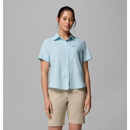 Columbia Damen Funktionsbluse, blau, Gr. M, Obermaterial: 100% Polyester, Blusen, f&uuml;r Wandern und sportliche Aktivit&auml;ten geeignet, sportlicher Stil