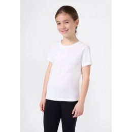 Champion M&auml;dchen T-Shirt "ICONS Crewneck T-Shirt", wei&szlig;, Gr. M, Obermaterial: 100% Baumwolle, Shirts, f&uuml;r Kinder und Jugendliche, Kurzarm, mit
