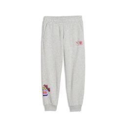 Puma M&auml;dchen Sporthose "Puma x TRANSFORMERS Sweathose Jungen", grau, Gr. 122, bedruckt, Obermaterial: 32% Polyester, 68% Baumwolle. Rippe: 97%