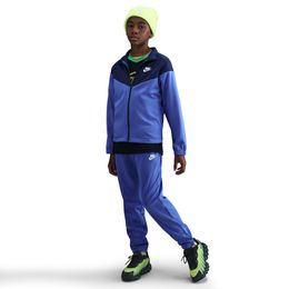 Nike Sportswear Kinder Trainingsanzug "K NSW DF TRACKSUIT PK FZ", blau, Gr. XS, Interlock, Obermaterial: 100% Polyester, Sportanz&uuml;ge, F&uuml;r Kinder und