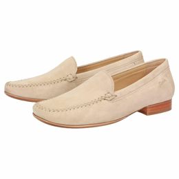 Sioux Damen Slipper "Campina", Gr. 38, beige, Obermaterial: 100% Ziegenveloursleder GOVL. 100% Gummi rubber., Schuhe