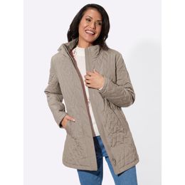 Casual Looks Damen Steppjacke, beige, Gr. 50, unifarben, 100% Polyester, Wattierung:100% Polyester, Jacken