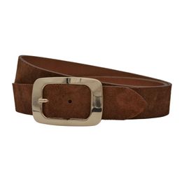 AnnaMatoni Damen Lederg&uuml;rtel "AnnaMatoni Damen Lederg&uuml;rtel in hochwertigem Velour Leder 3,5cm", braun, Gr. 120, 100% Leder, G&uuml;rtel