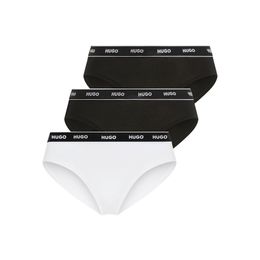 HUGO UNDERWEAR Damen Slip "TRIPLET BRIEF STRIPE", Gr. M, bunt, Jersey, Obermaterial: 95% Baumwolle, 5% Elasthan, Unterhosen, mit HUGO Logo-Elastikbund
