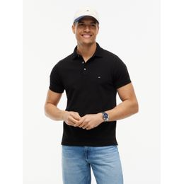 Tommy Hilfiger Herren Poloshirt "1985 SLIM POLO", schwarz, Basic, Gr. XXL, unifarben, Piqu&eacute;, Obermaterial: 97% Baumwolle, 3% Elasthan, Shirts, mit