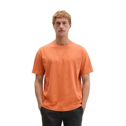Marc O'Polo MARC O'POLO Herren T-Shirt "mit sommerlichem R&uuml;ckenprint", orange, Basic, Gr. S, unifarben, Obermaterial: 100% Baumwolle, Shirts
