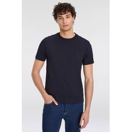 Replay Herren T-Shirt "mit Logostickerei auf der Brust", blau, Gr. XXL, unifarben, Jersey, Obermaterial: 100% Baumwolle, Shirts