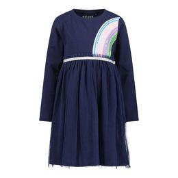Blue Seven M&auml;dchen Jerseykleid "T&uuml;llkleid", blau, Gr. 104, 95% Baumwolle, 5% Elasthan, Kleider