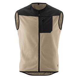 Gonso Herren Fahrradjacke "ADVENTURE VEST FLEECE", beige, Gr. XS, 95% Polyester, 5% Elasthan, Jacken, Unisex Radweste, warme Fleece-Weste,