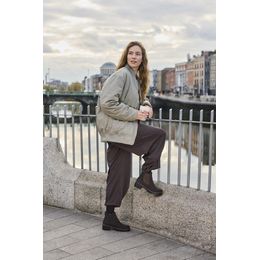 Rieker Damen Chelseaboots, Gr. 38, braun, Lederimitat, aufgeraut, unifarben, Basic, Schuhe, Stiefelette, Schlupfboots mit Profilsohle