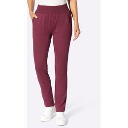 Casual Looks Damen Sweathose, rot, Gr. 54, unifarben, 100% Baumwolle, Hosen