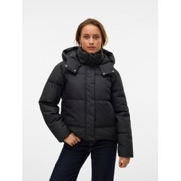 V&eacute;ro Moda VERO MODA Damen Steppjacke "VMGRETAKYLIE SHORT COATED JACKET NOOS", schwarz, Gr. M, unifarben, Web, Obermaterial: 100% Polyamid, Jacken, Lederimitat