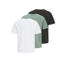 Jack & Jones JACK & JONES Herren Rundhalsshirt "JPRBLUZANE SS TEE FST 3PK MP", bunt, Gr. S, bedruckt, Jersey, Obermaterial: 100% Baumwolle, Shirts
