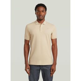 G-Star Raw G-STAR Herren T-Shirt "Dunda Slim Poloshirt", beige, Gr. M, Obermaterial: 95% Baumwolle, 5% Elasthan, Shirts