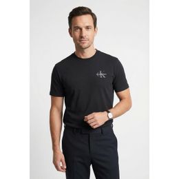 Herren T-Shirt "JERSEY CLASSIC", schwarz, Gr. XL, Calvin Klein Jeans, unifarben, Web, Obermaterial: 100% Baumwolle, Shirts, Regular fit mit