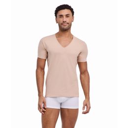 Falke Herren T-Shirt "Daily Climate Control", Gr. XL, beige, Single Jersey, Obermaterial: 57% Baumwolle, 38% Viskose, 5% Elasthan, Shirts, tiefer