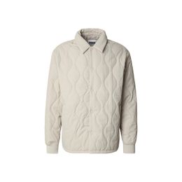 Urban Classics Herren Allwetterjacke "Urban Classics Quilted Overshirt", beige, Gr. 4XL, unifarben, 100% Nylon, Jacken