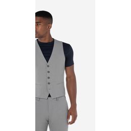 Benvenuto. Herren Anzugweste "SECCHIA", grau, Gr. 50, uni, Obermaterial: 52% Polyester PES. 43% Wolle WO. 5% Elasthan EL. Futter: 94% Polyester PES.